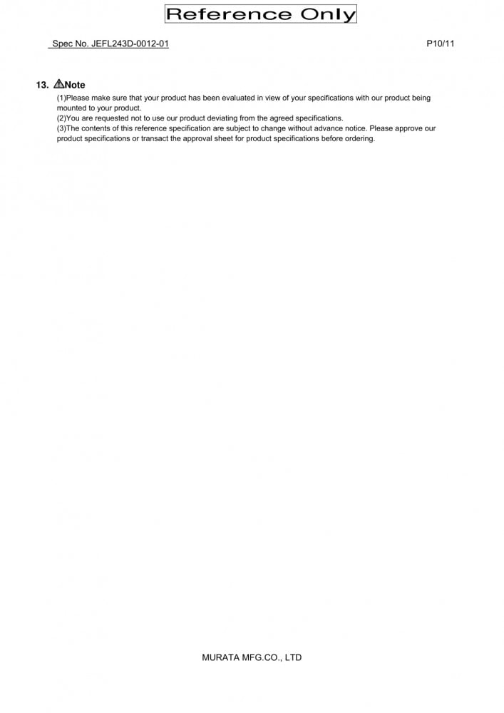 Murata specification page 10