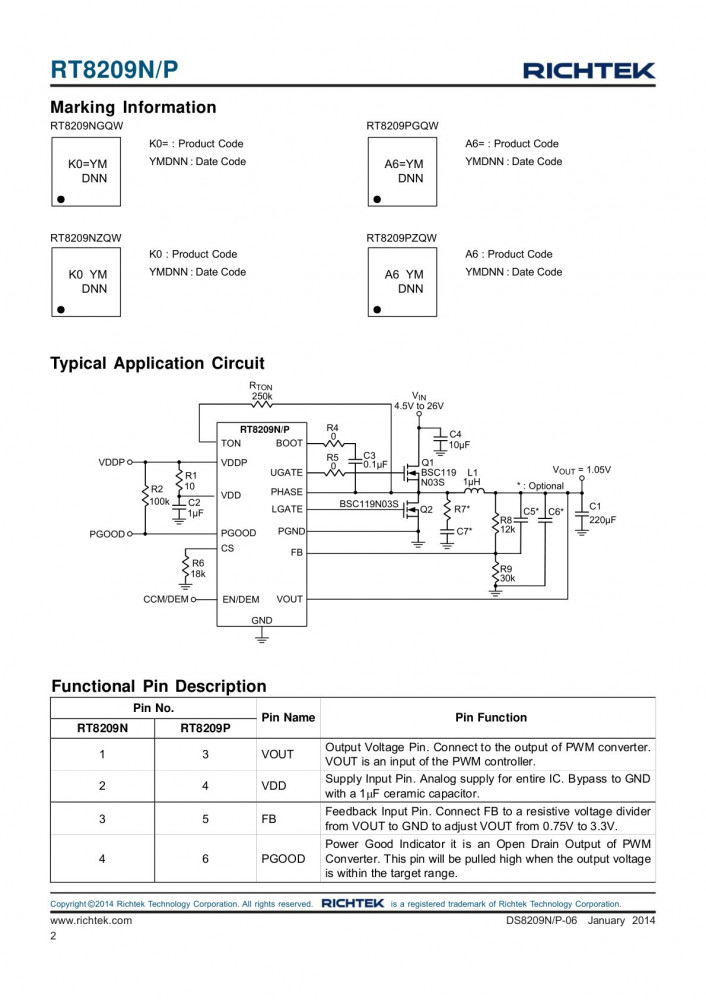 RT8209 datasheet page 2