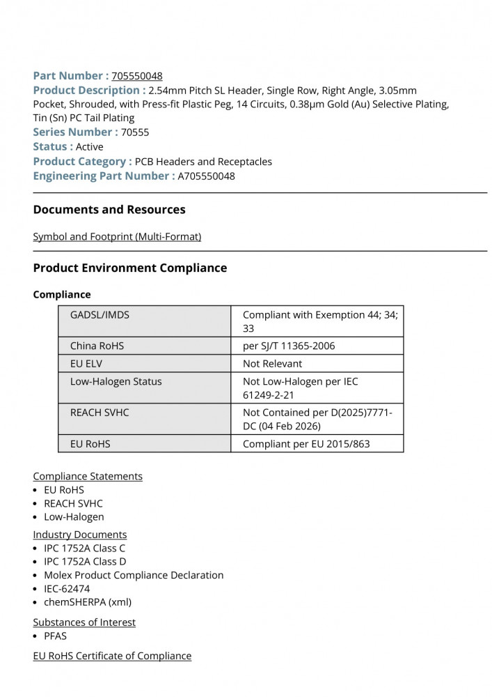 Product document page 1