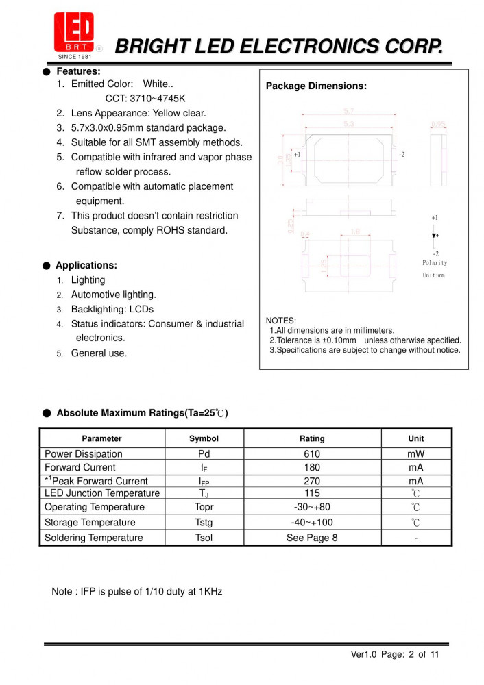 BL-5630N10-34-R80 datasheet page 1