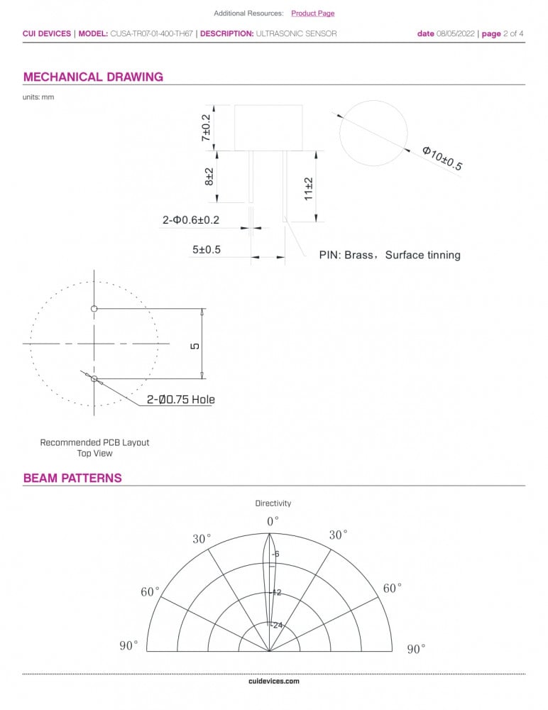 CUSA-TR07-01-400-TH67 datasheet page 2