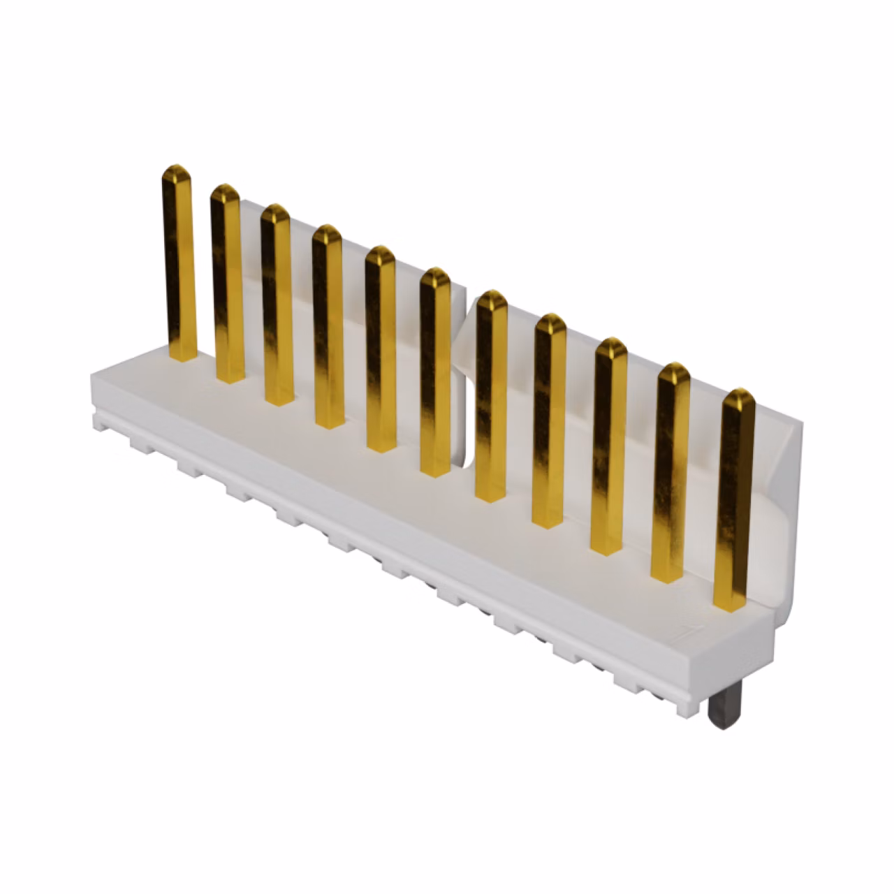 KK 396 Header, Vertical, Friction Lock, 11 Circuits, 0.38µm Gold (Au) Selective Plating for sale