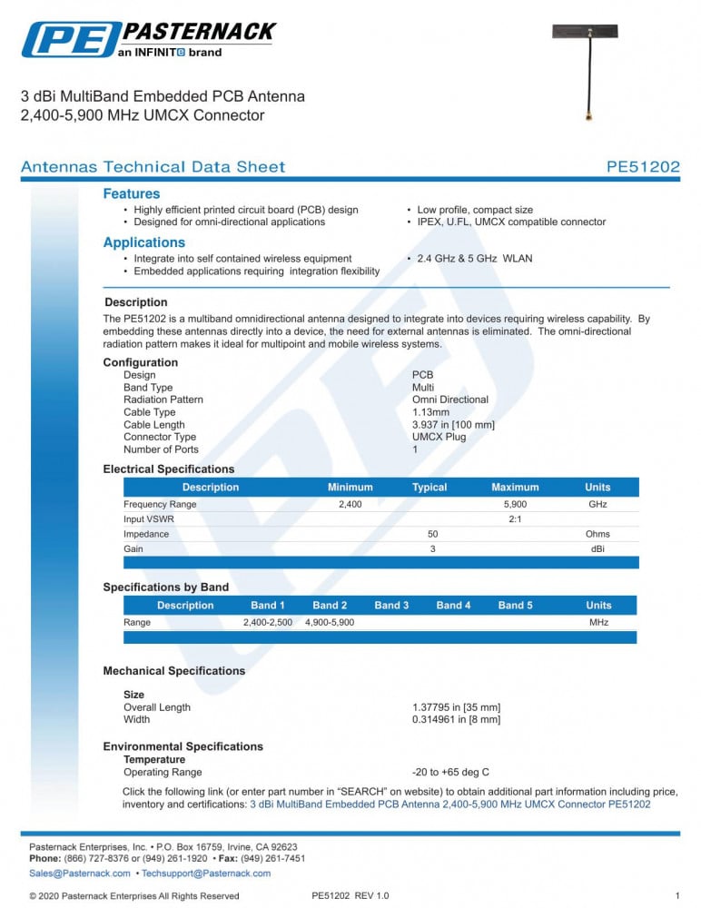 PE51202 datasheet page 1