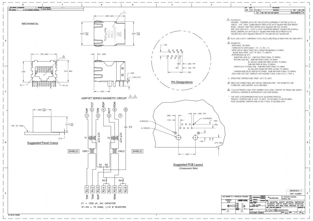 6605454-1 controlled drawing page