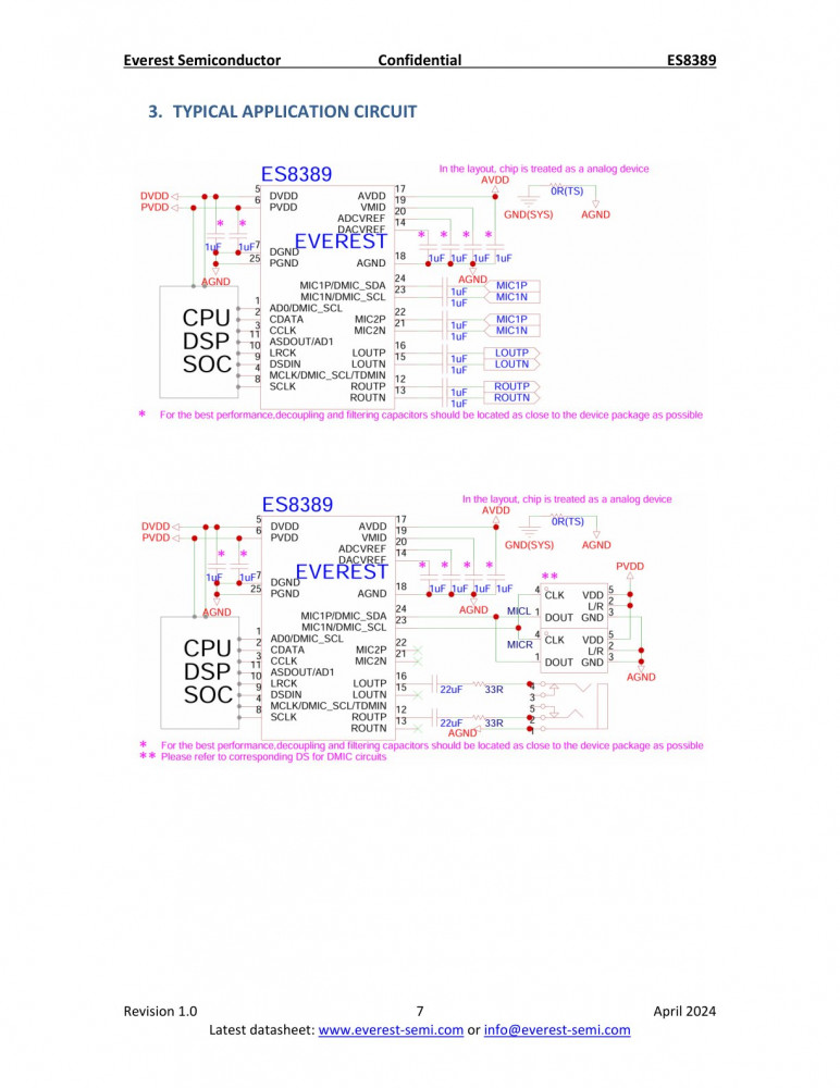 ES8389 datasheet page 7