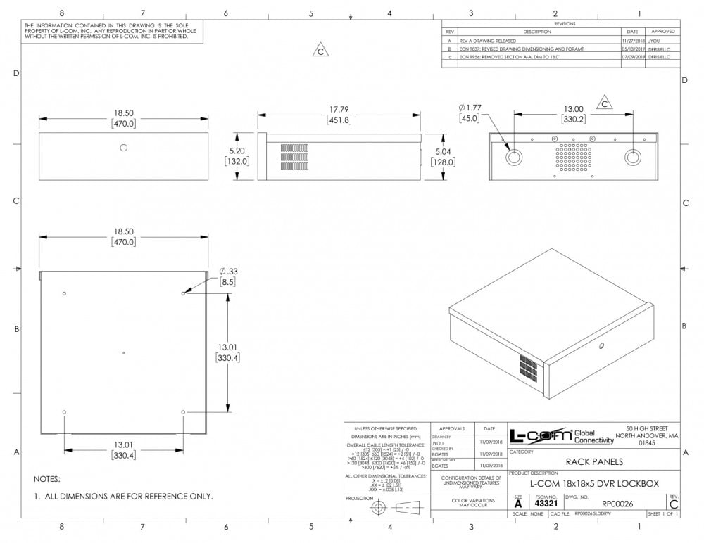 L-com RP00026 technical document page