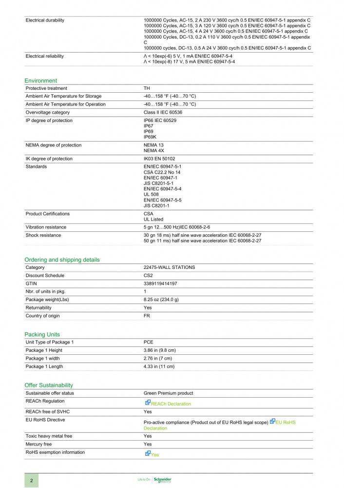 XALD215H7 technical document page 2