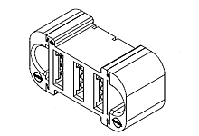 7.50mm Pitch EXTreme Ten60Power Vertical Receptacle Assembly with Guide Receivers, 3 Power Circuits (3 AC) for sale