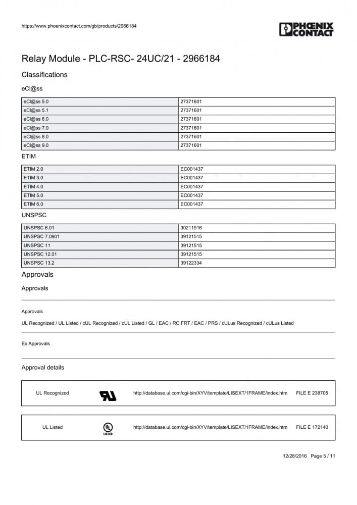 Phoenix Contact 2966184 technical document page 5
