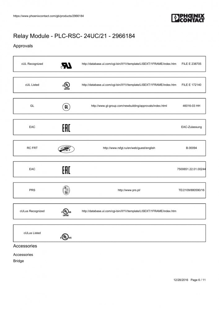 Phoenix Contact 2966184 technical document page 6