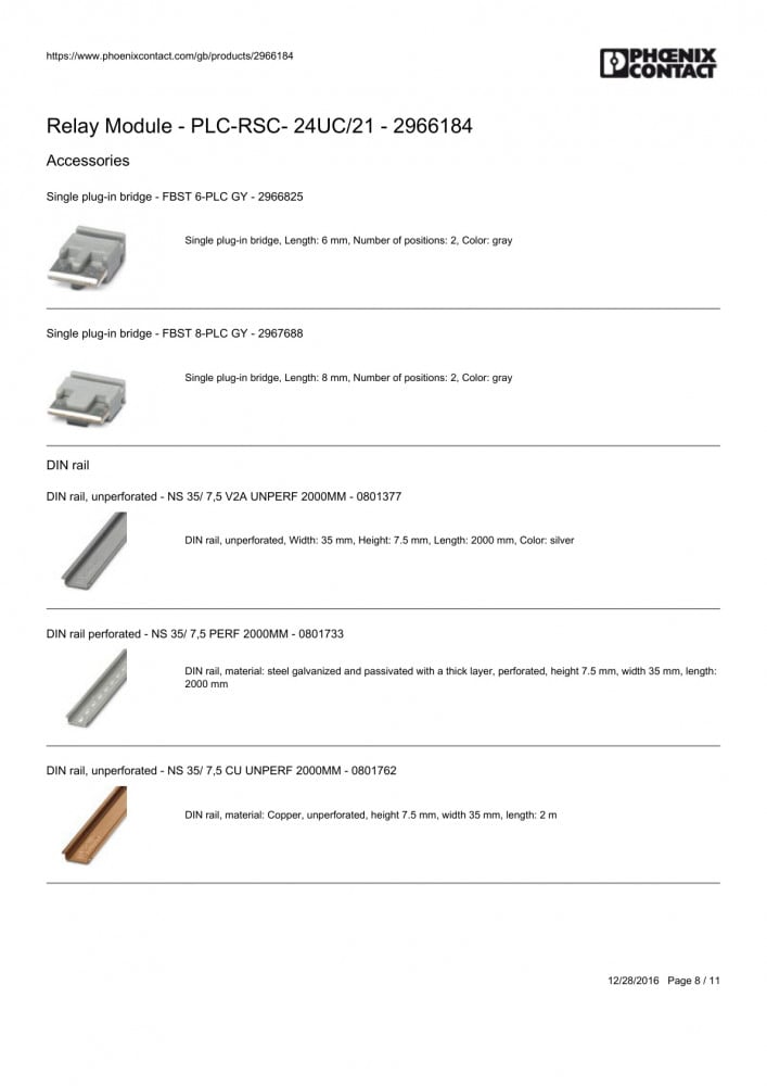 Phoenix Contact 2966184 technical document page 8