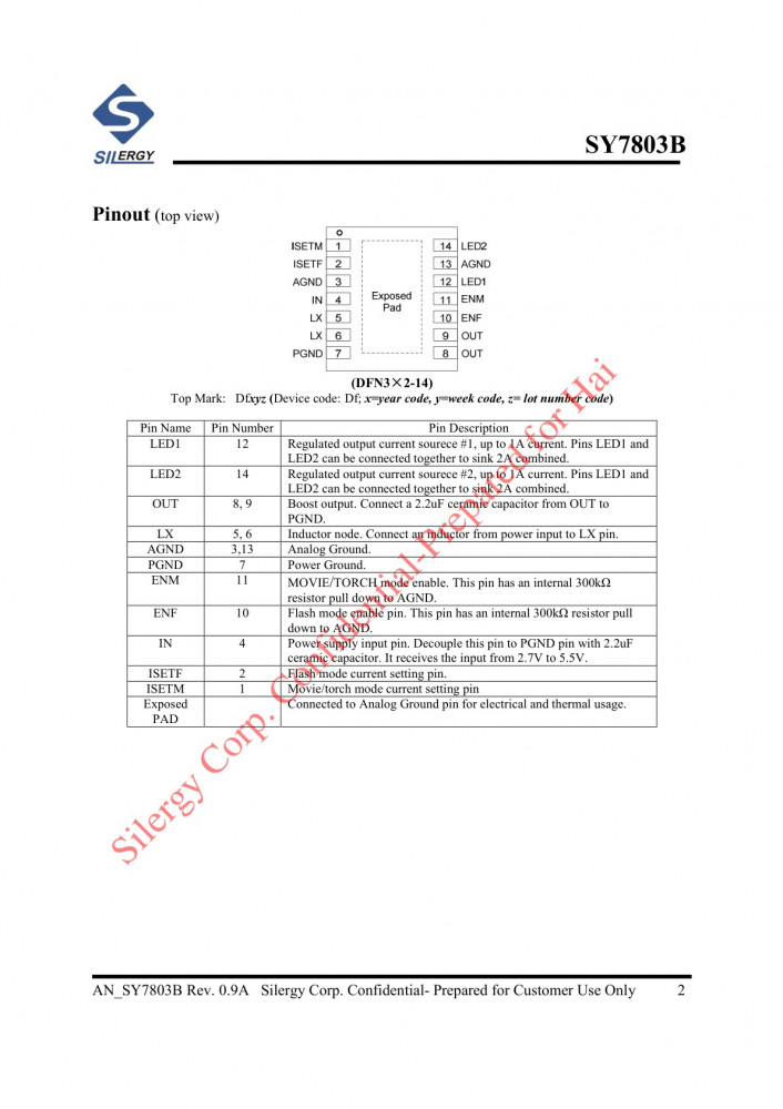 SY7803BDUC datasheet page 2