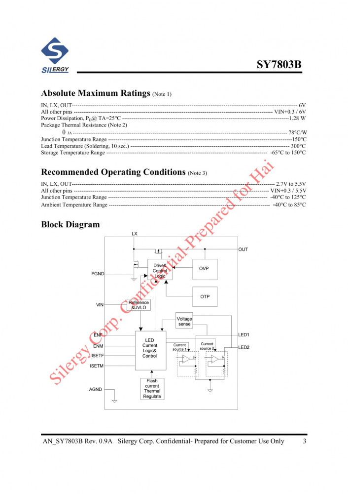 SY7803BDUC datasheet page 3