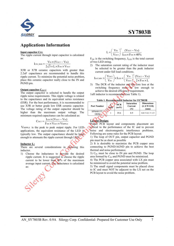 SY7803BDUC datasheet page 7
