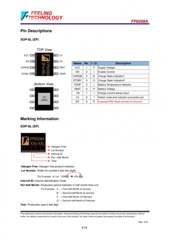 FP8208AXR-G1 datasheet page 5