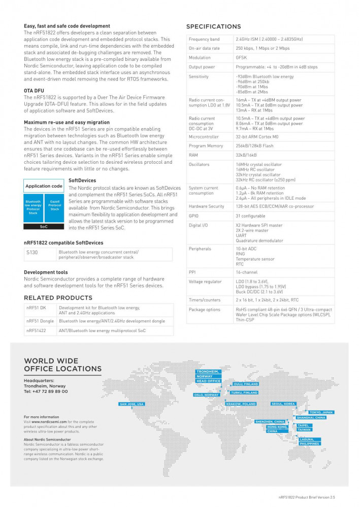 NRF51822 technical document page 2