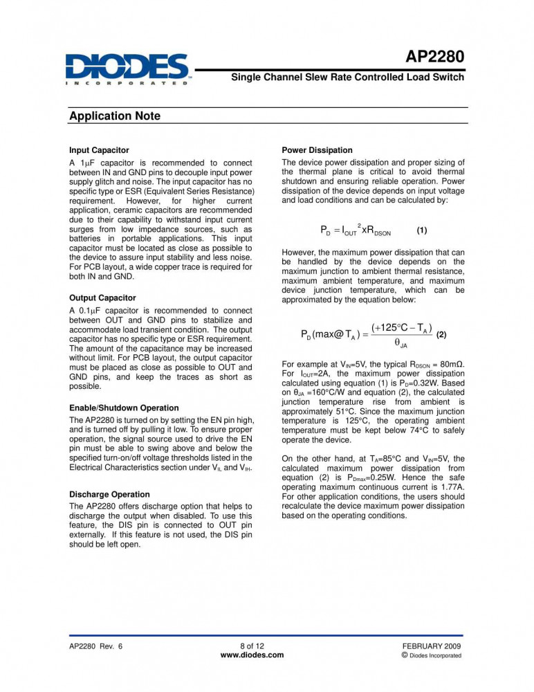 AP2280 datasheet page 8