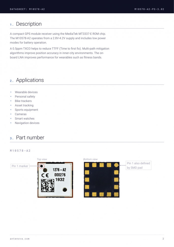 M10578-A2 datasheet page 3