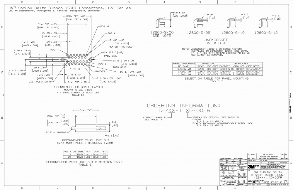 3M 12214-1150-00FR technical drawing page 2