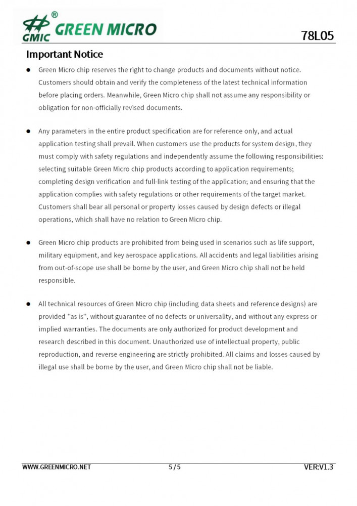 78L05AFO datasheet page 5