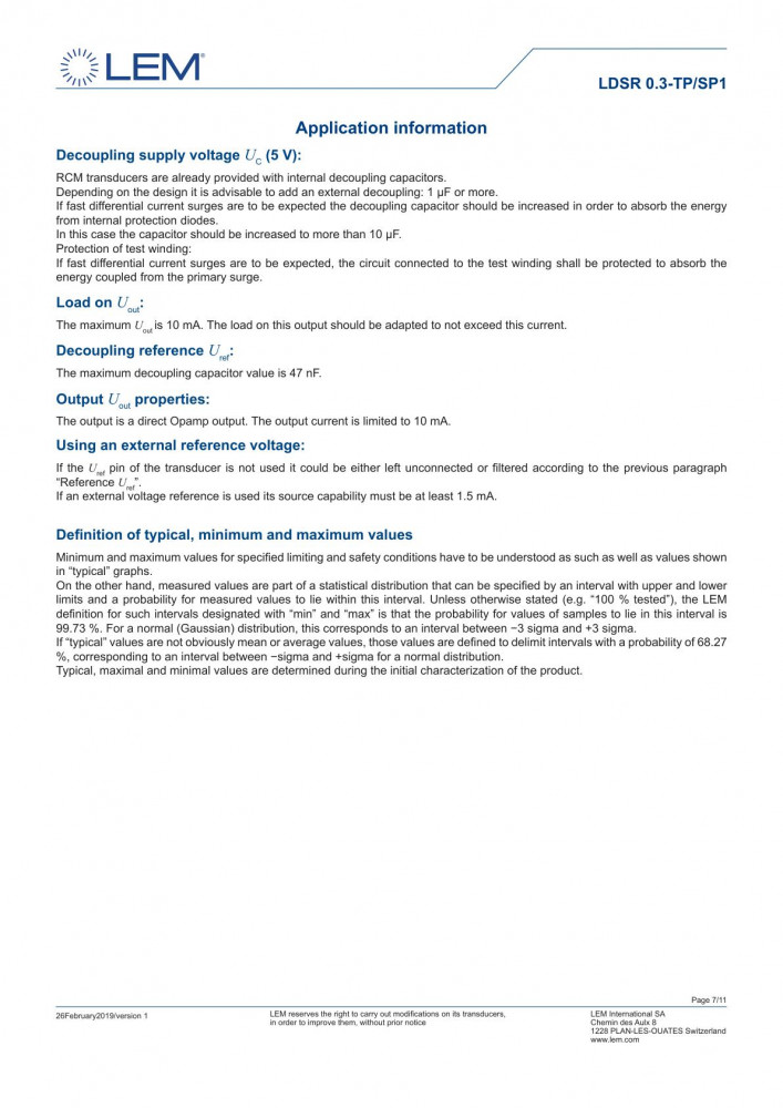 LDSR 0.3-TP/SP1 datasheet page 7