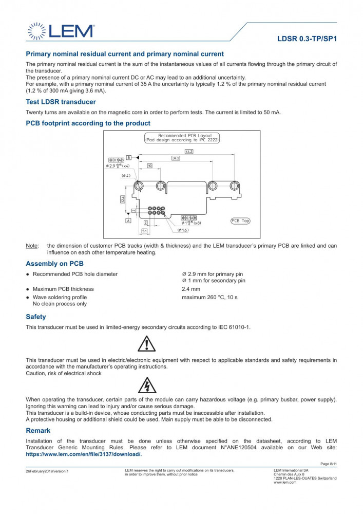 LDSR 0.3-TP/SP1 datasheet page 8