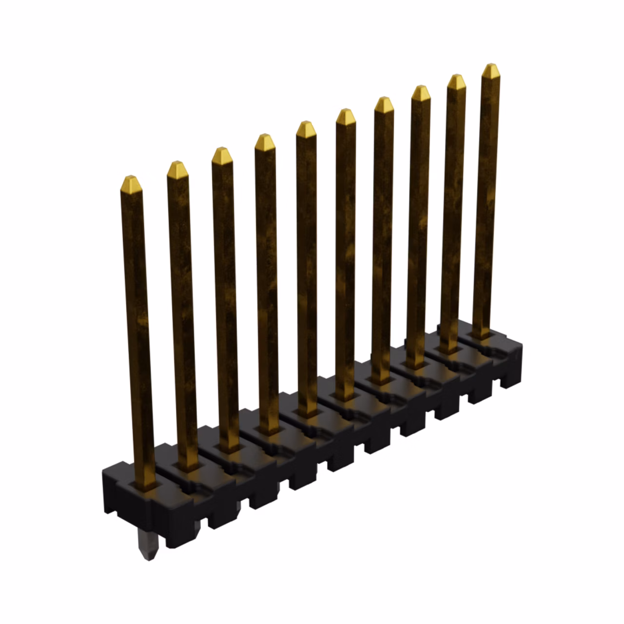 KK 396 Breakaway Header, Vertical, 10 Circuits, 0.50µm Gold (Au) Selective Plating, Pin Length 28.58mm for sale