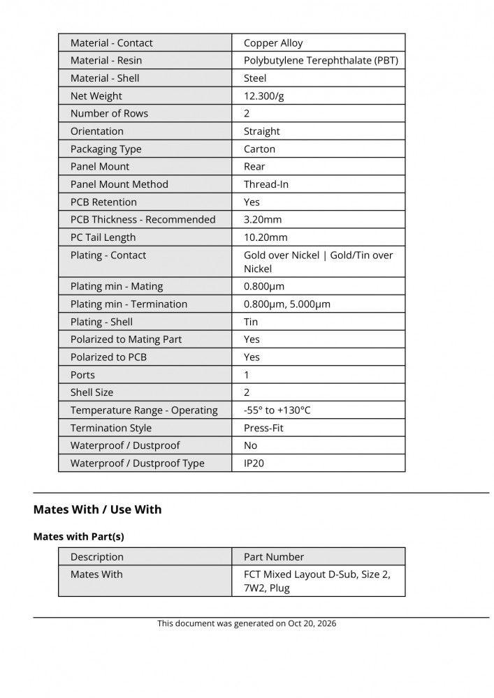 MOLEX 1731071167 technical drawing page 3