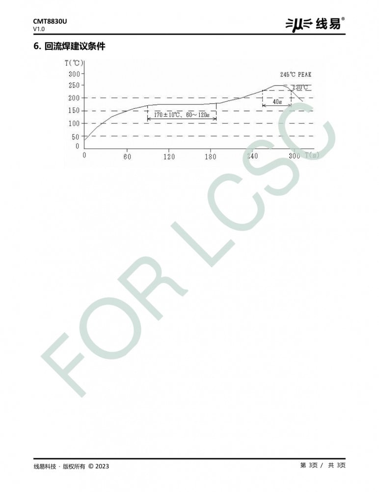 CMT8830U tape and reflow information