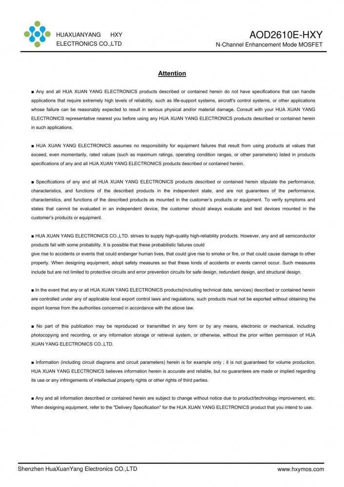 AOD2610E-HXY datasheet page 6