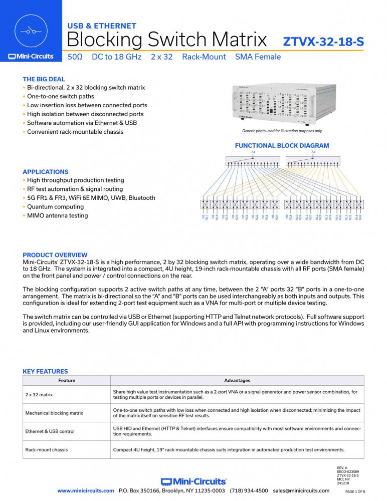 ZTVX-32-18-S technical document page 1