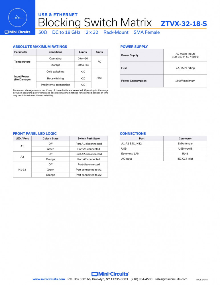 ZTVX-32-18-S technical document page 6