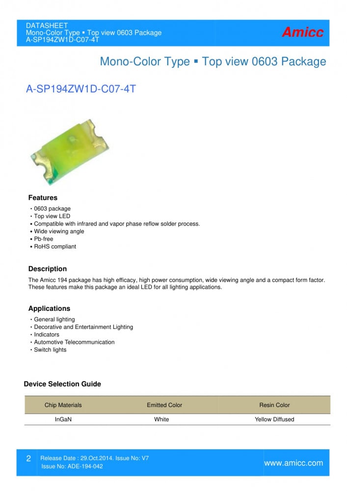 A-SP194ZW1D-C07-4T approval sheet page 2