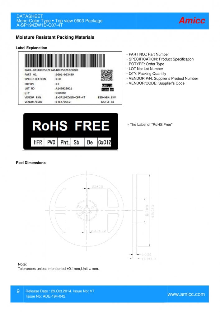 A-SP194ZW1D-C07-4T approval sheet page 9