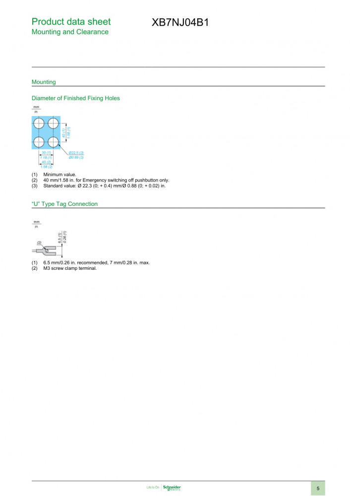 XB7NJ04B1 technical document page 5