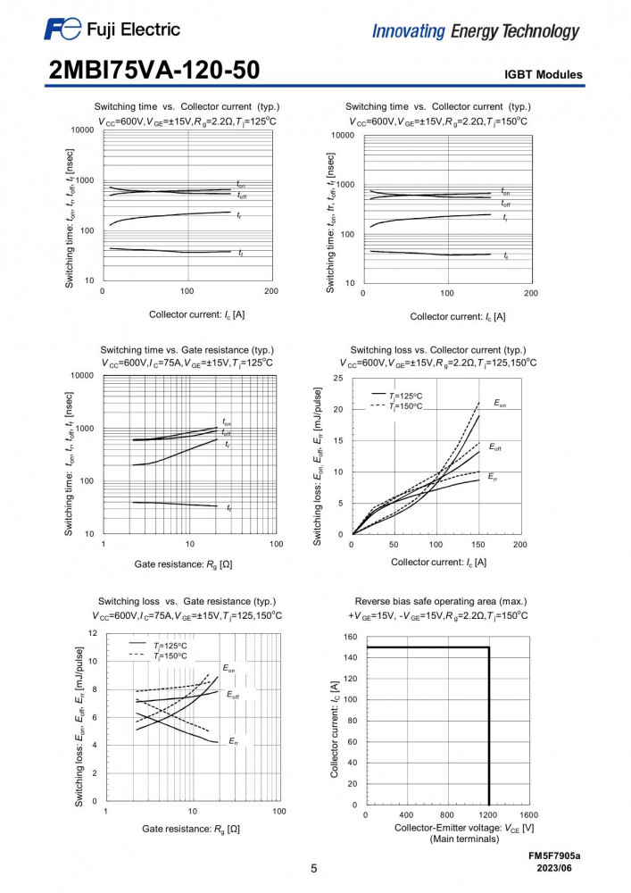 2MBI75VA-120-50 datasheet page 5