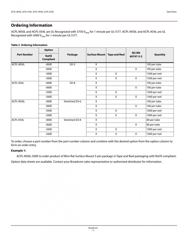 ACPL-054L datasheet page 3