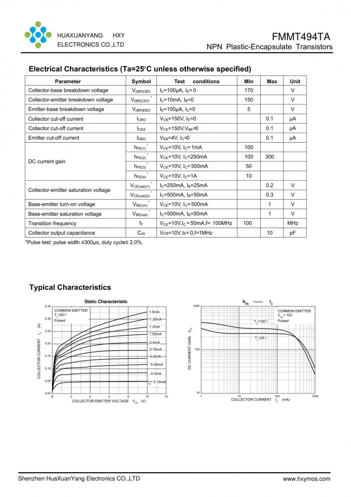 FMMT494TA-HXY datasheet page 2