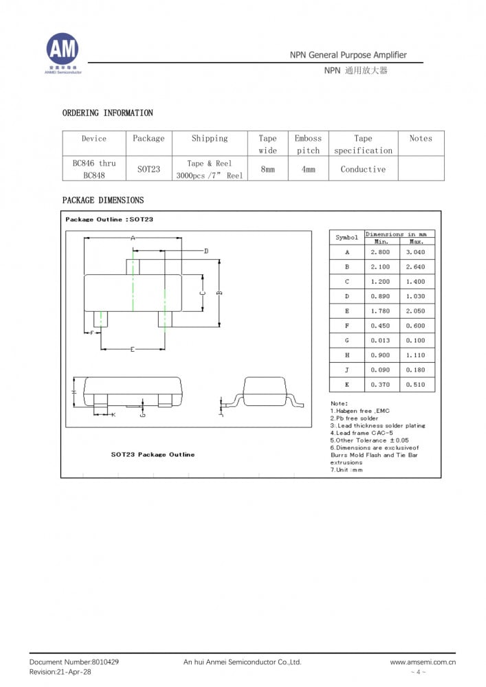 BC846B datasheet page 4