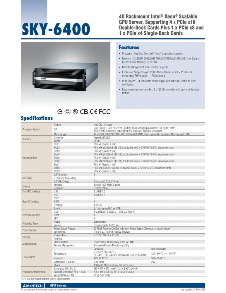 SKY-6400 technical document page 1