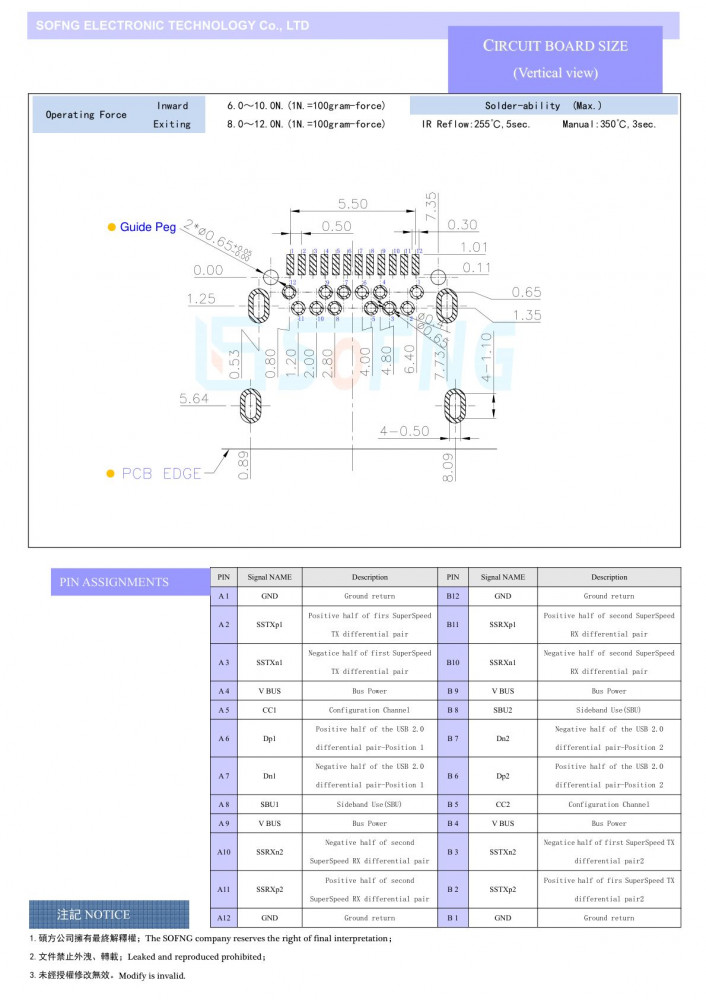 SOFNG MC-313G technical document page 3