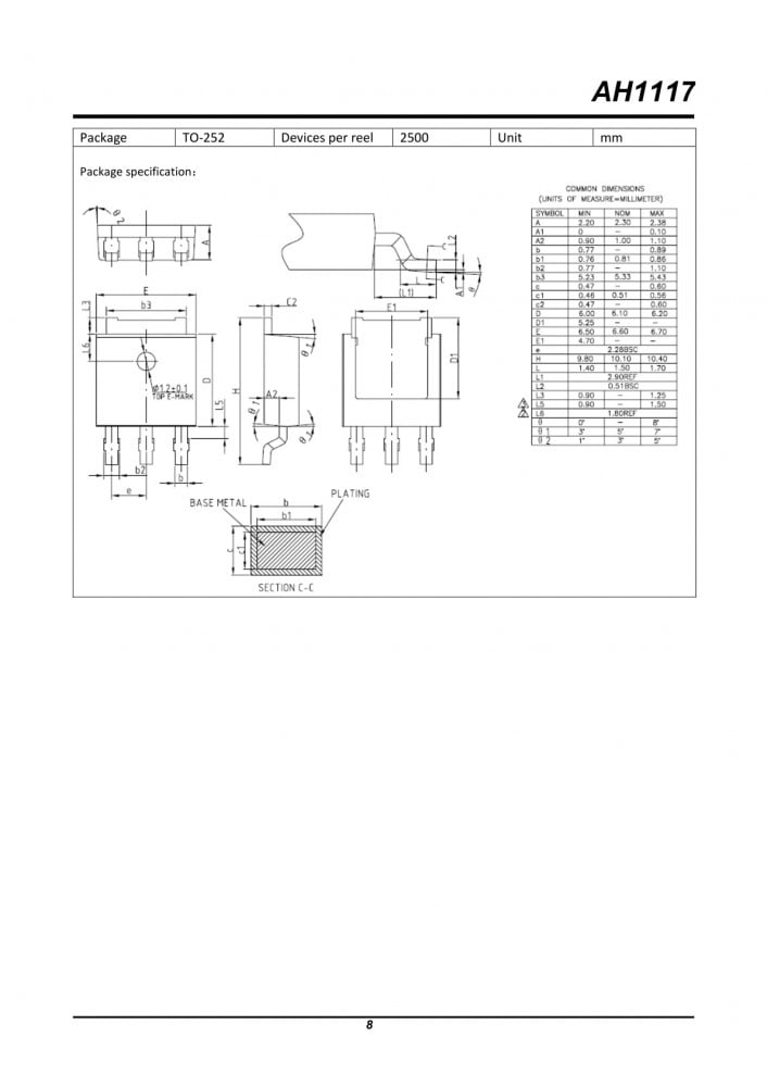 AH1117 datasheet page 8