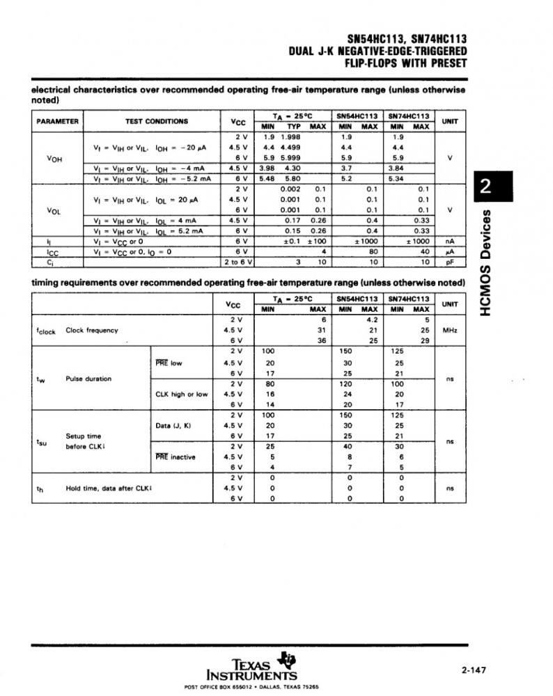 54HC113 technical document page 4