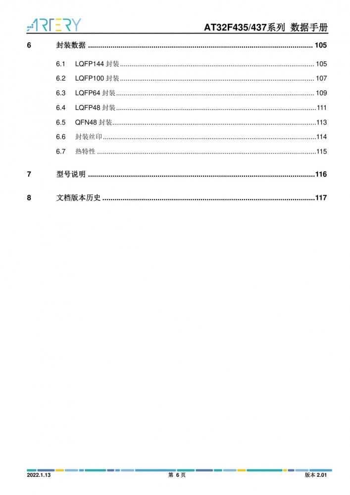 AT32F435CGU7 datasheet page 6