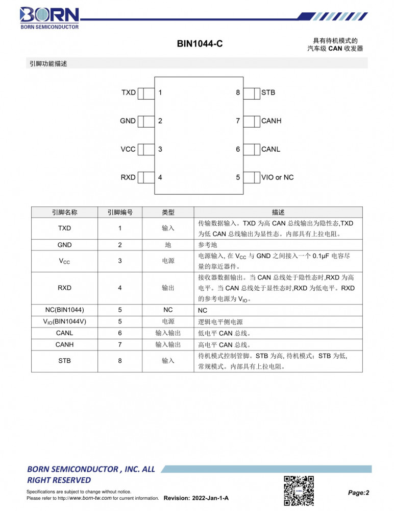 BIN1044S-C datasheet page 2