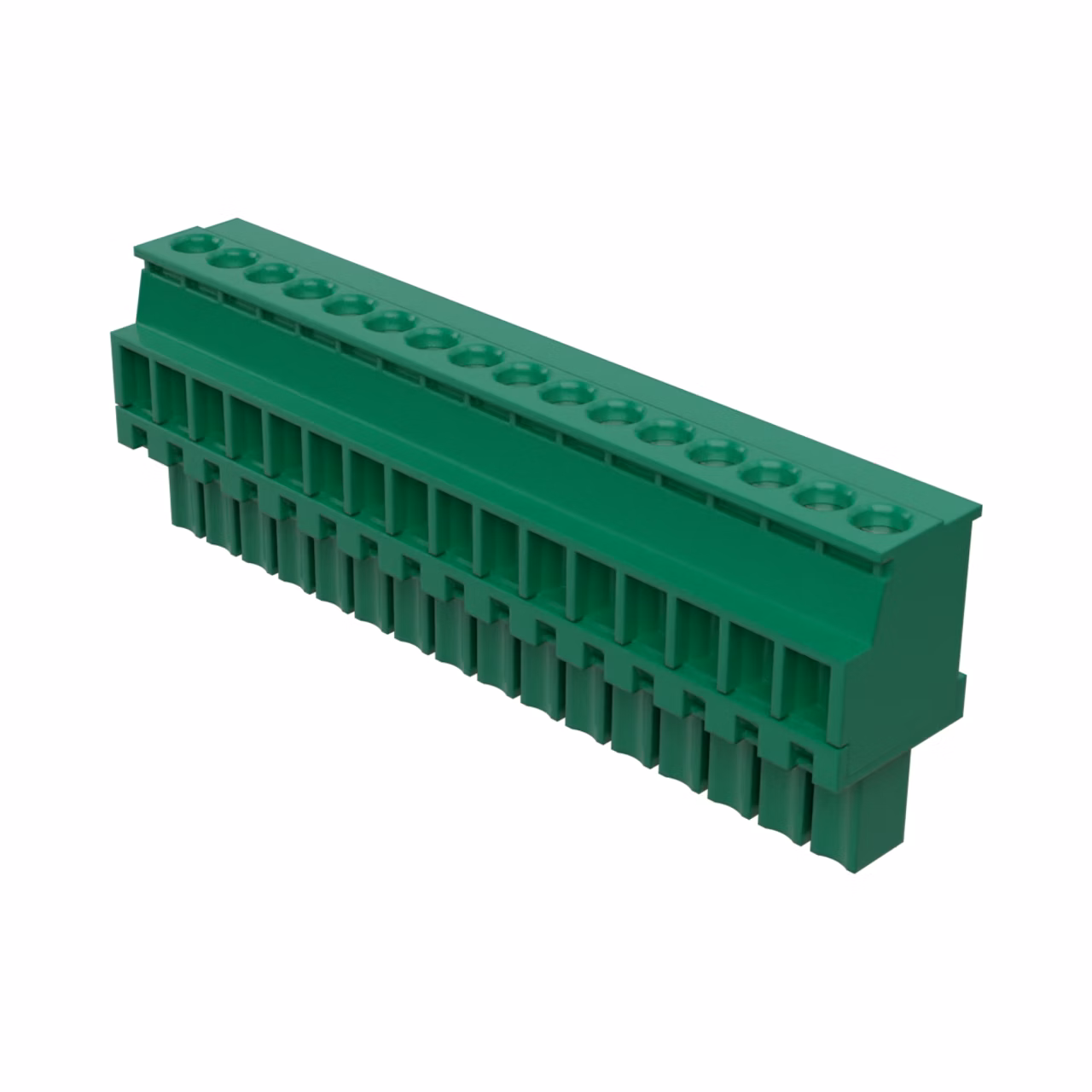 3.50mm Pitch Eurostyle Vertical Plug, with Reverse Imprinting, Rear Wire  Entry, Green Housing, 16 Circuits for sale