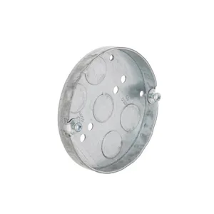 4 in. Round Ceiling Pan, Drawn, 1/2 in. Deep, Five 1/2 in. KO for sale