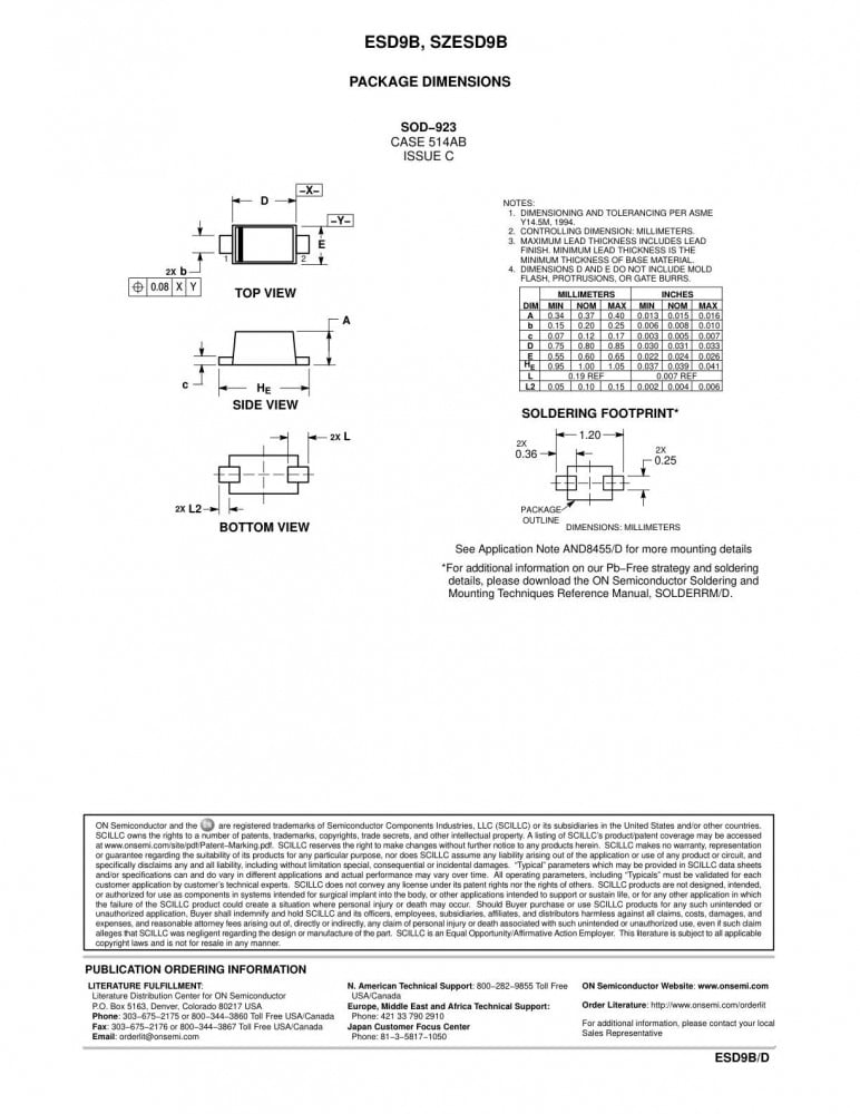 ESD9B3.3ST5G datasheet page 4