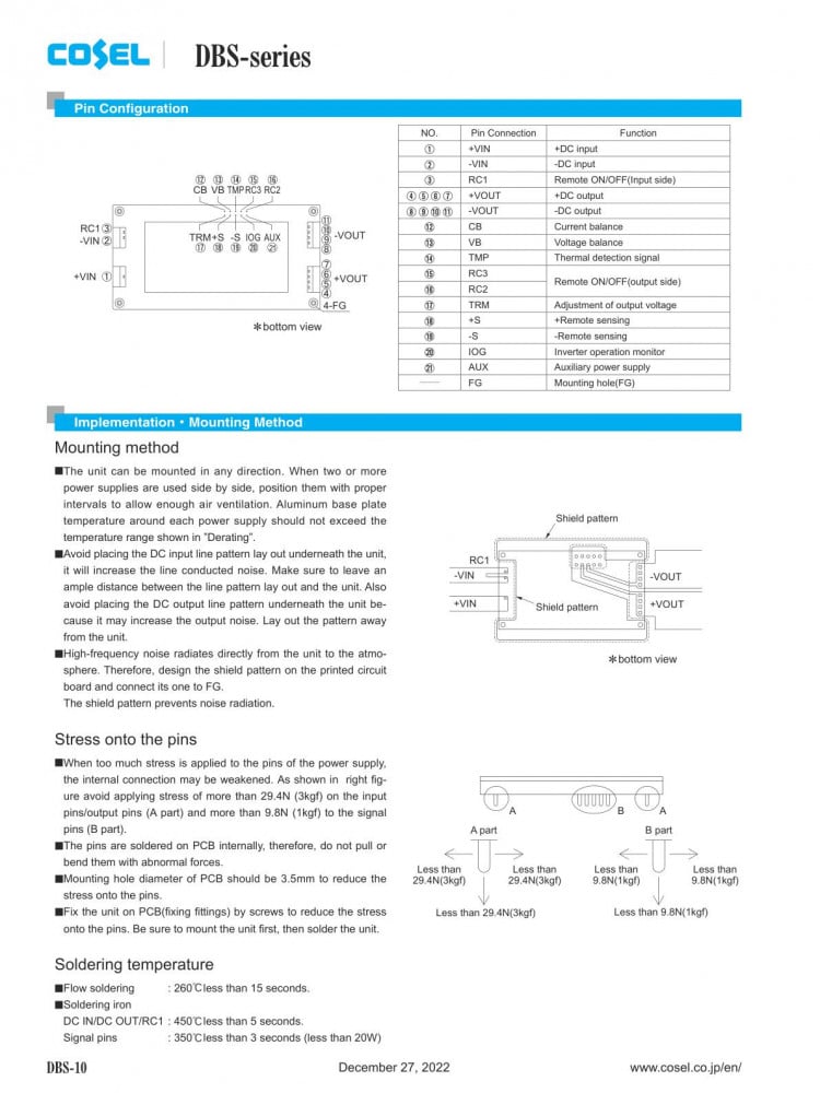 DBS-series datasheet page 10
