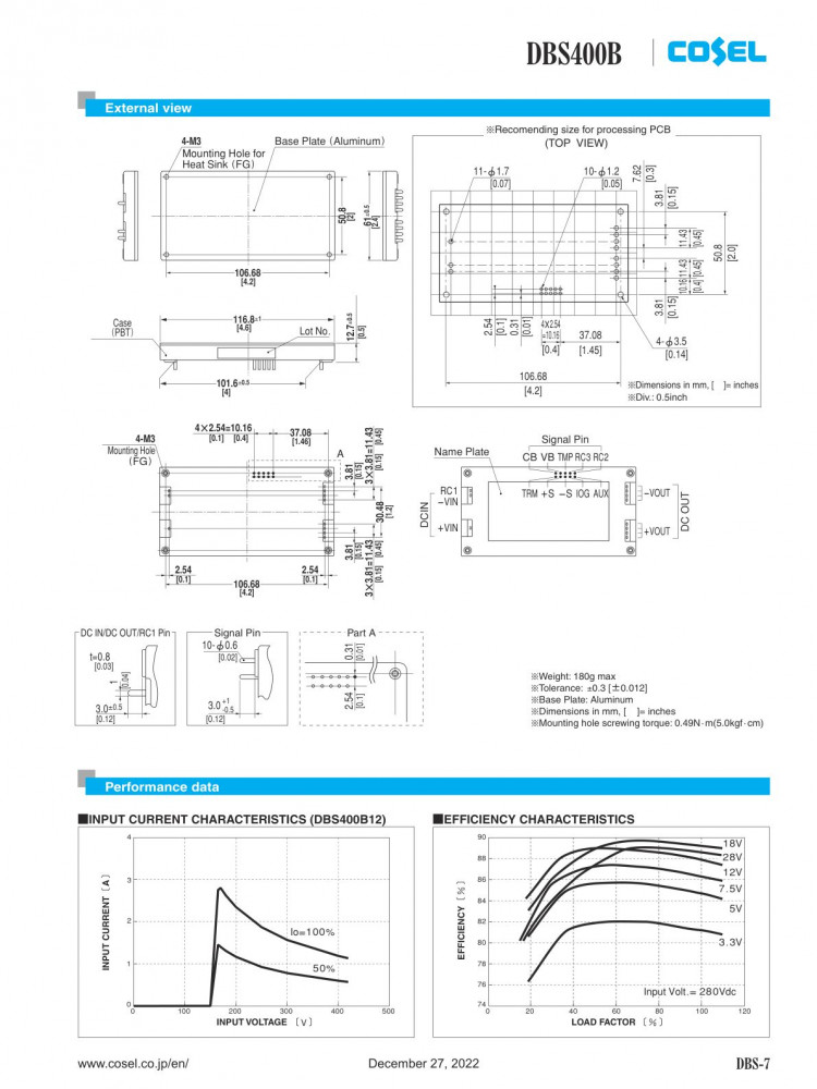 DBS-series datasheet page 7